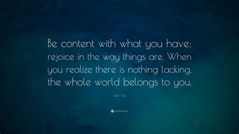 Content With Life Quote