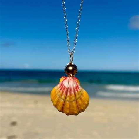 Sunrise Shell Necklace Etsy