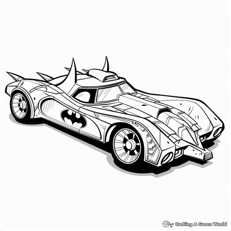 Batman Mobile Coloring Page