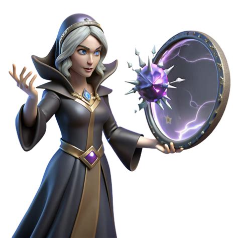 3d Render Fantasy Witch With Orb 56263060 Png