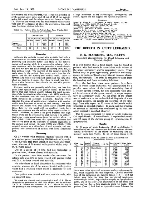 Treatment Of Monilial Vaginitis A Clinical Trial Of Nystatin Abstract Europe Pmc