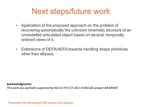 Parameter Free Modelling Of 2d Shapes With Ellipses Ppt
