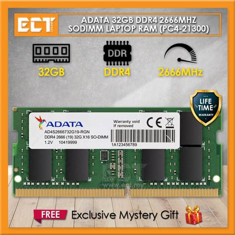 ADATA Premier DDR4 PC4 21300 2666MHz SODIMM Laptop Notebook Memory Ram 4GB 8GB 16GB 32GB