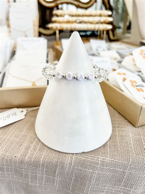 Pray Crystal Glass Large Beads Megan Benoits Closet Shop Plain Jane