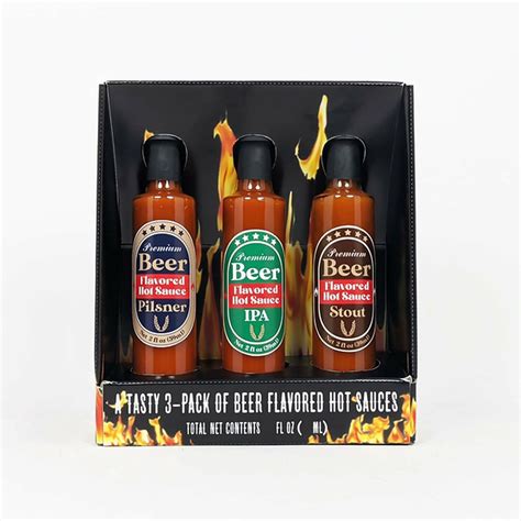 Msrf Beer Flavored Hot Sauce Sampler Assortment T Set 2 Fl Oz Delivery Or Pickup Near Me