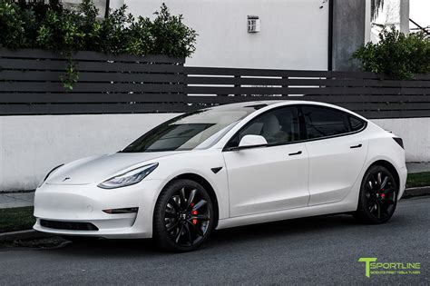 Xpel Stealth Pearl White Performance Model 3 T Sportline Tesla