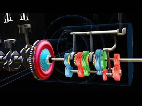 Car Engine Gearbox Animation