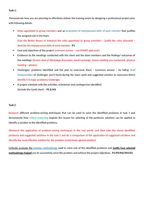 How To Do Task 1 And 2 Docsity