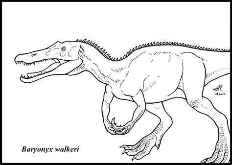 Baryonyx Coloring Page Unleash Your Creativity With Dinosaur Fun