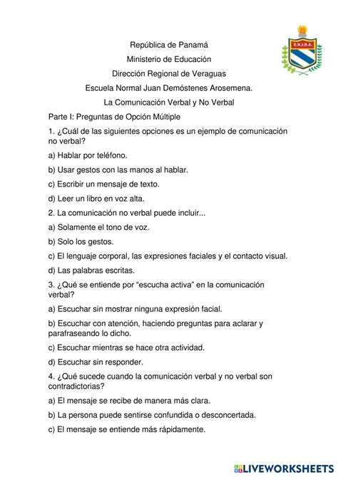 Comunicación Ve Free Interactive Worksheets 7940813
