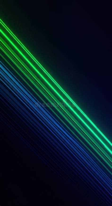 dynamic image of light trails in green and blue against a dark backdrop
