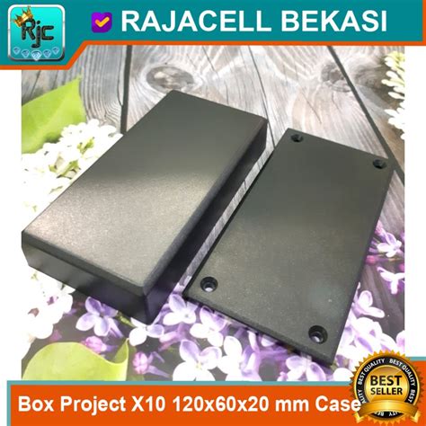 jual box project x10 hitam plastik 120x60x20 mm case enclosure for