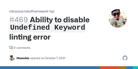 Ability To Disable Undefined Keyword Linting Error Issue