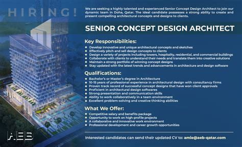 Aeb Qatar Doha Job Architecture Architect Hiring Concept