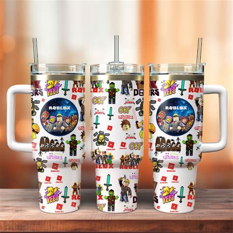 Roblox Lego Custom Stanley Quencher 40oz Stainless Steel Tumbler With
