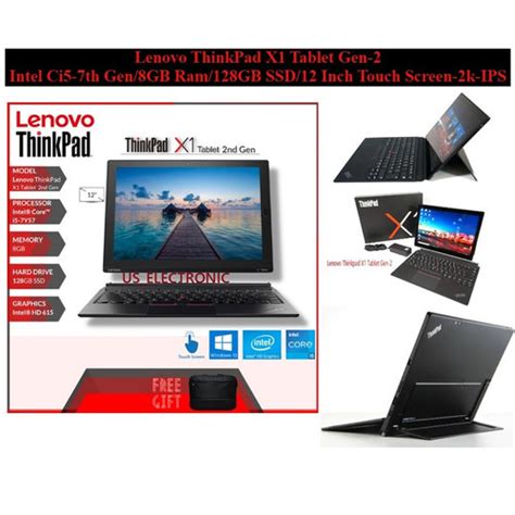 Jual LAPTOP TABLET LENOVO ThinkPad X1 Core I5 7th RAM 8GB SSD 128 GB Jakarta Barat US