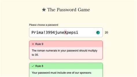 All Rules In The Password Game Listed Prima Games