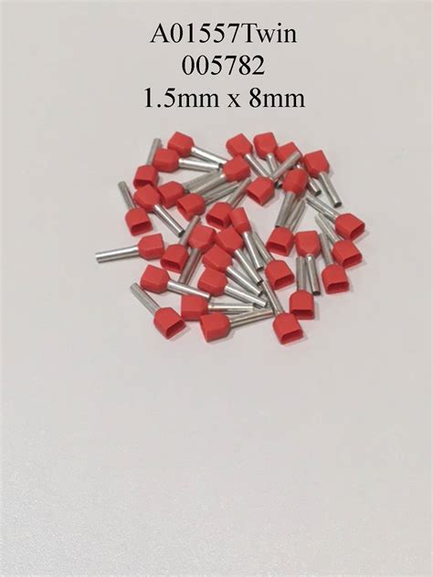 A01577twin 005800 Insulated Red Ferrules Cablestripping