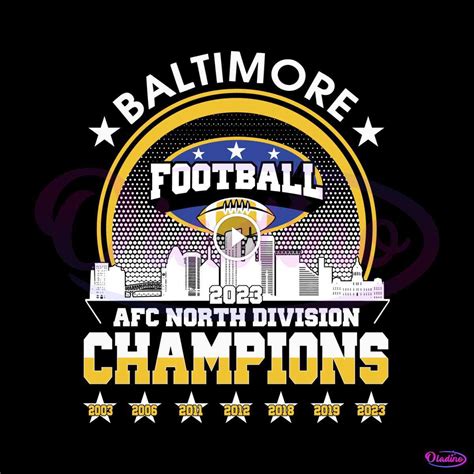 Baltimore Ravens 2023 Afc North Champions Svg Oladino
