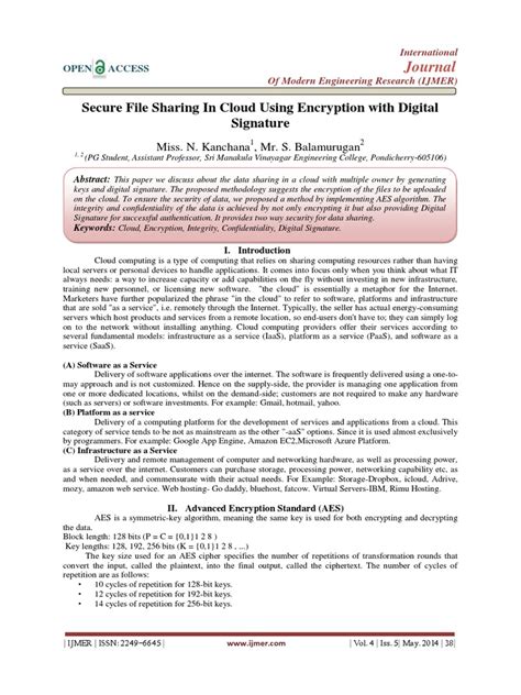 Pdf Secure File Sharing In Cloud Using Encryption With Digital Signature Dokumen Tips