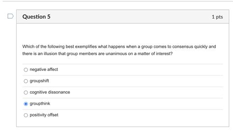 Solved Which Of The Following Best Exemplifies What Happens