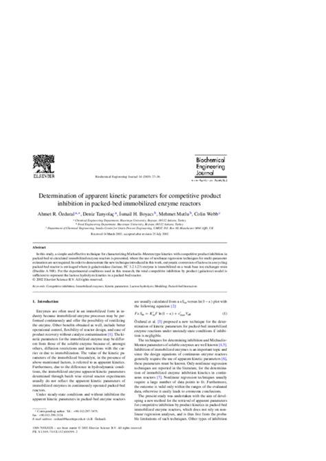 Pdf Enzyme Activity Maintenance In Packed Bed Reactors Via Continuous