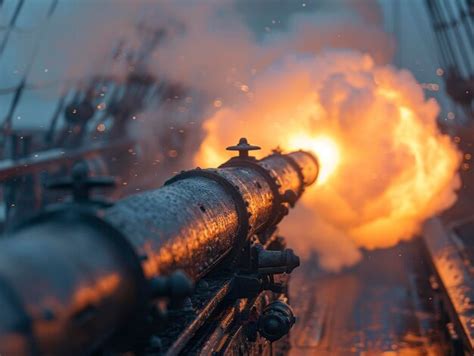 Cannon Shooting Towards The Camera Generative Ai Premium Ai Generated