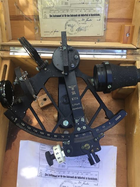 Ww2 German Kreigsmarine Boxed Sextant By Plath