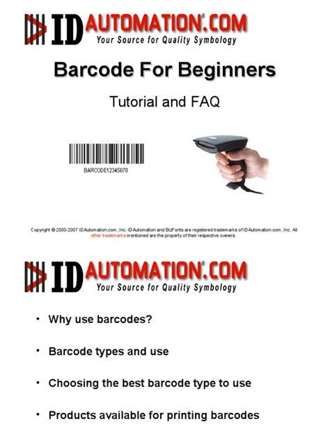 PDF Bar Coding Beginners DOKUMEN TIPS