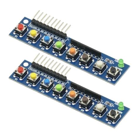 2pcs 8 Independent Key Button Touch Button Module With Led Indicator