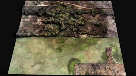 Forest Field Grass Bushes Terrain Part1 Drone Scan 3d Model Turbosquid 2339425