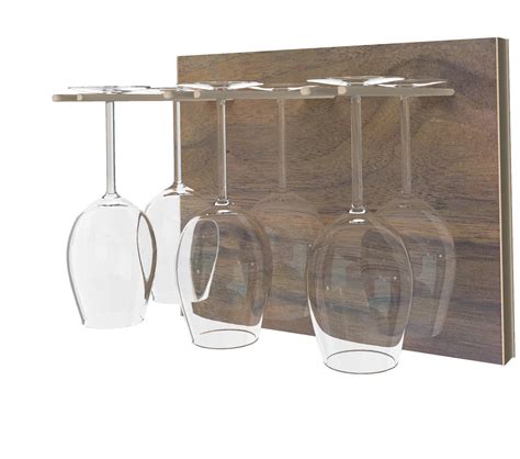 Stact Premier Stemware Rack Walnut And Bronze Modern Wine Glass