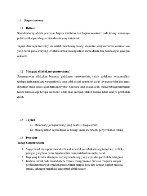 Sequestrectomy Hana Pdf
