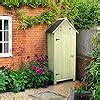 Christow Small Garden Shed Tall Slim Wooden Outdoor Storage Shed