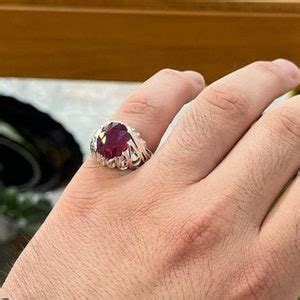 8 Carat Natural Ruby Sterling Silver 925 Handmade Ring Real High