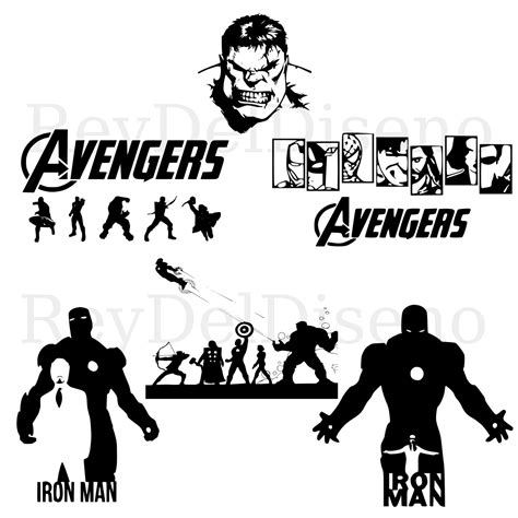 Heroes Avengers Team Svg Bundle Super Heroes Svg Avengers Cut File