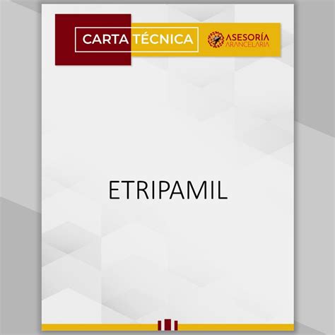Etripamil • Clasificación Arancelaria