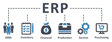 Erp Icon Vector Illustration Erp Enterprise Resource Planning Inventory Financial Hrm