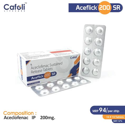 Aceflick Th8 Tablet Aceclofenac 100mg Thiocolchicoside 8mg