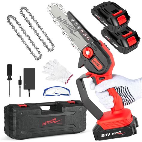 Mini Chainsaw Cordless 6 Inch Portable Electric Chainsaw One Hand Handheld Small Chain Saw For