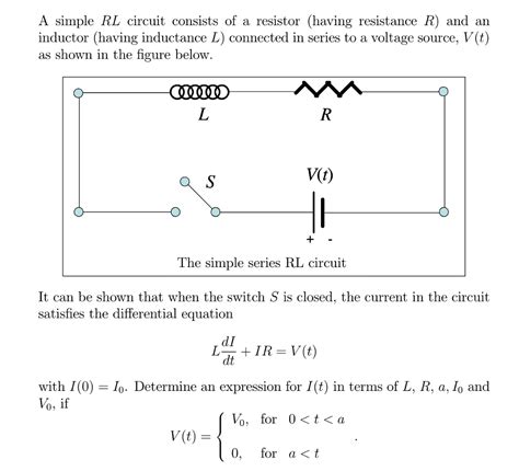Solved A simple RL circuit consists of a resistor (having | Chegg.com