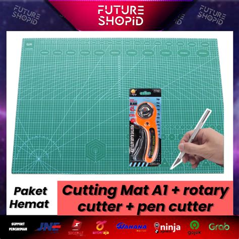 Paket Cutting Mat A1 Rotary Cutter 45mm Pen Cutter Lazada Indonesia