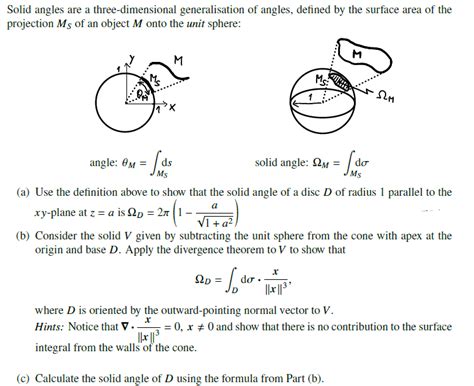 Solid Angles Are A Three Dimensional Generalisation