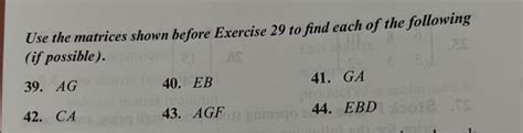 Solved Using The Matrices Shown Answer Answer Options Chegg