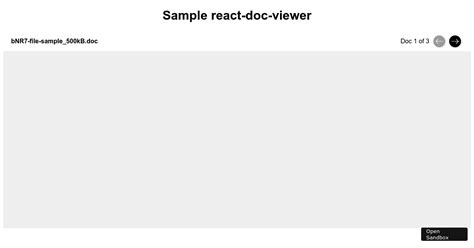 React Docs Viewer Examples CodeSandbox