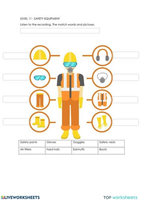 Safety Equipment Interactive Worksheet Topworksheets