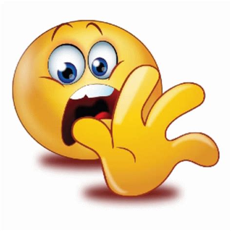 Scared Emoji Sticker Scared Emoji Stop Discover And Share S
