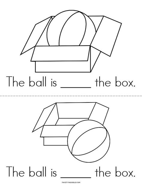 Preposition Coloring Pages 2025
