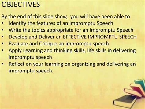 Organizing And Delivering Impromptu Speech Pptx