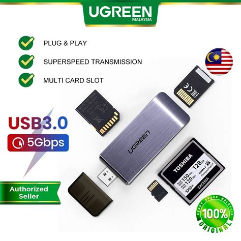 Ugreen Sd Card Reader Usb 3 0 High Speed Cf Memory Card Adapter For Uhs